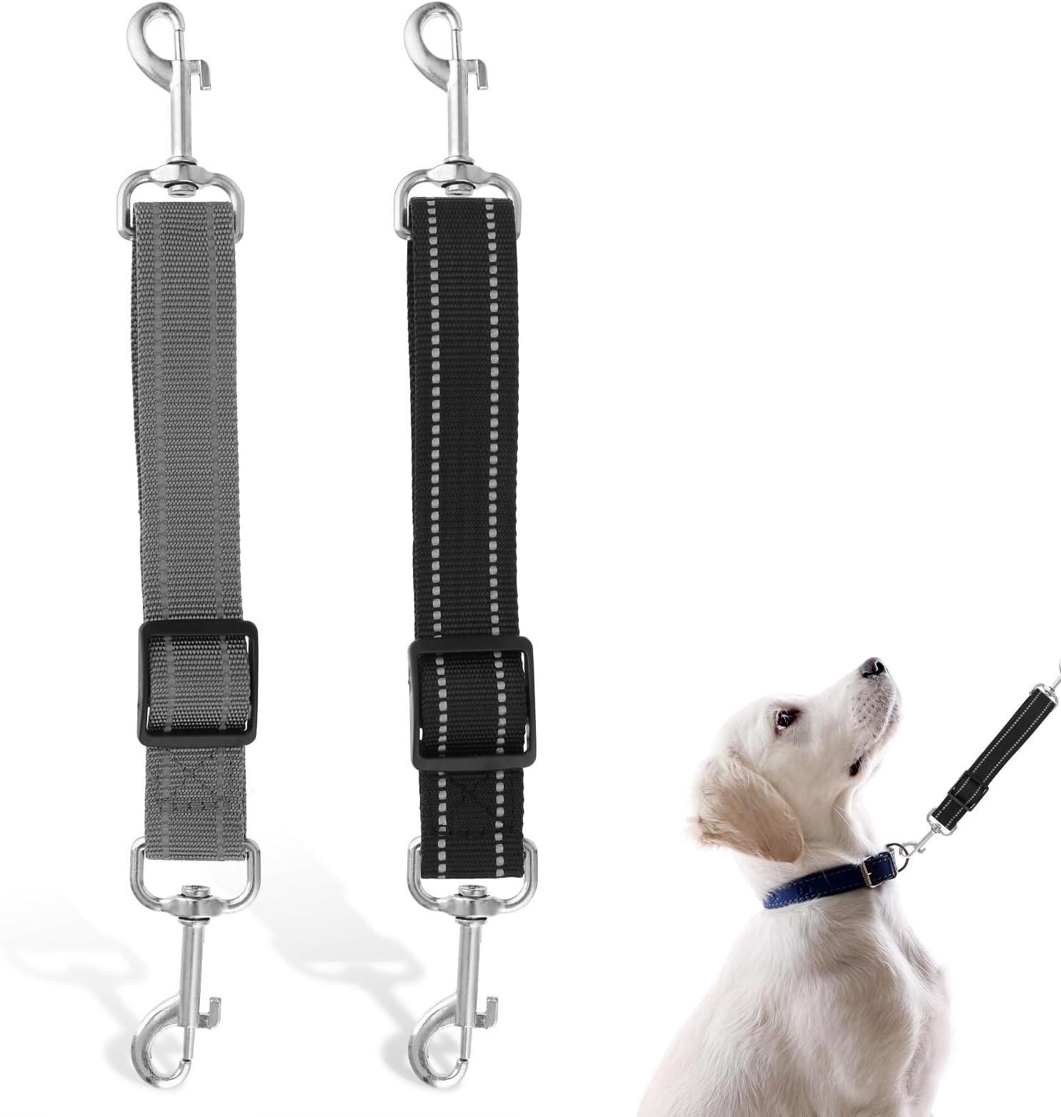 Amazon.com : AHQiZFX 2 Pcs Dog Collar Clips, Reflective Nylon Prong ...