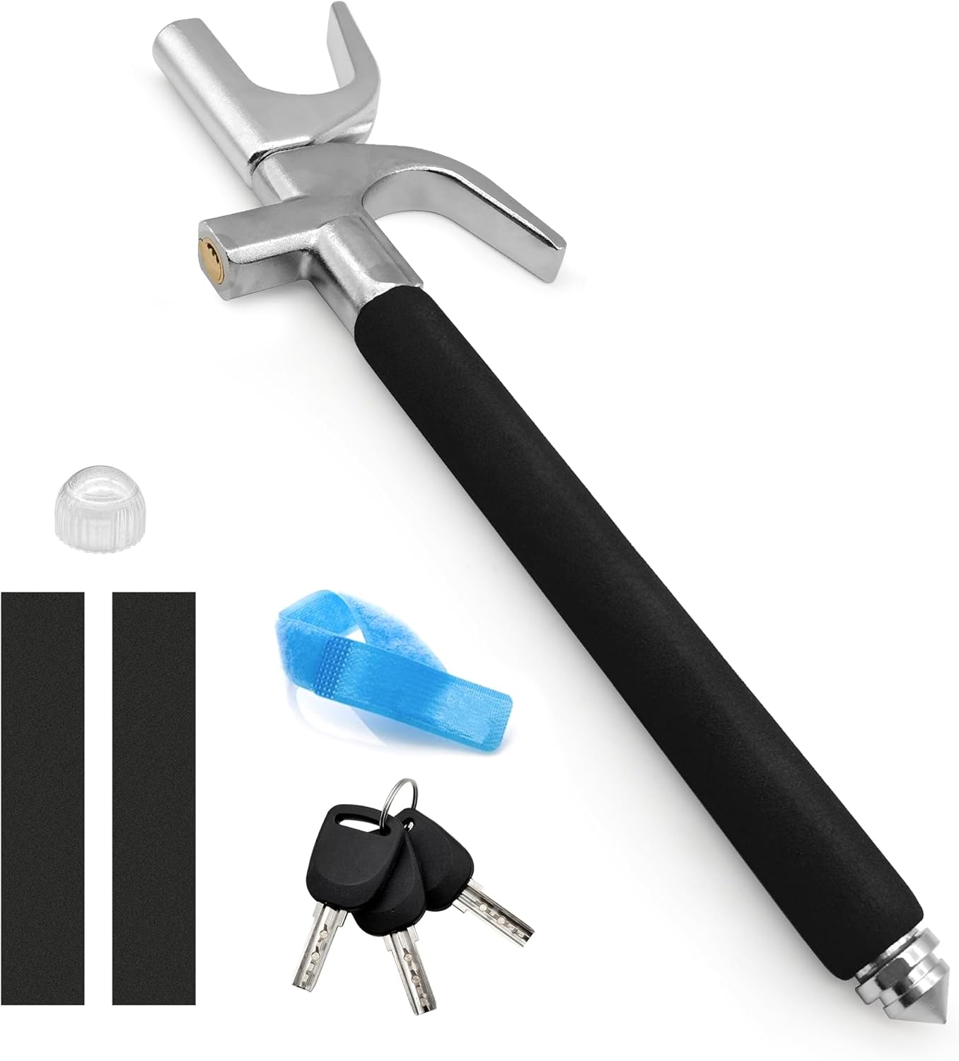 Amazon.com: KAYCENTOP Anti-Theft Car Steering Wheel Lock, Black, Key ...