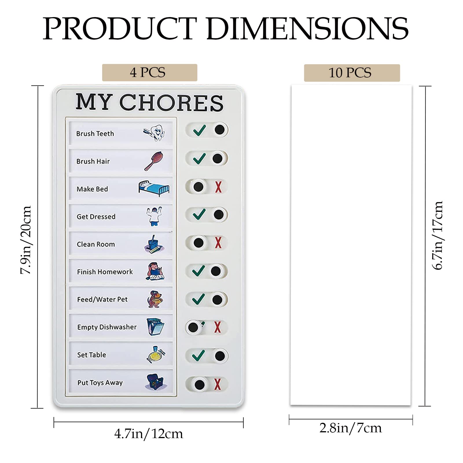 Snapklik.com : Homee 8 Packs Chore Chart Board For Multiple Kids ...