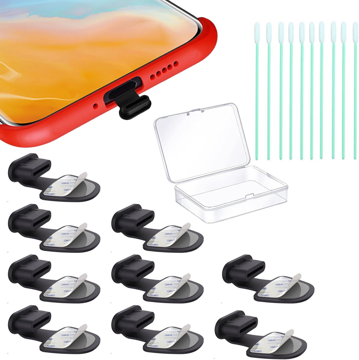 Amazon.com: USB C-Type Anti Loss Dust Plugs, USB C-Type Port Silicone ...