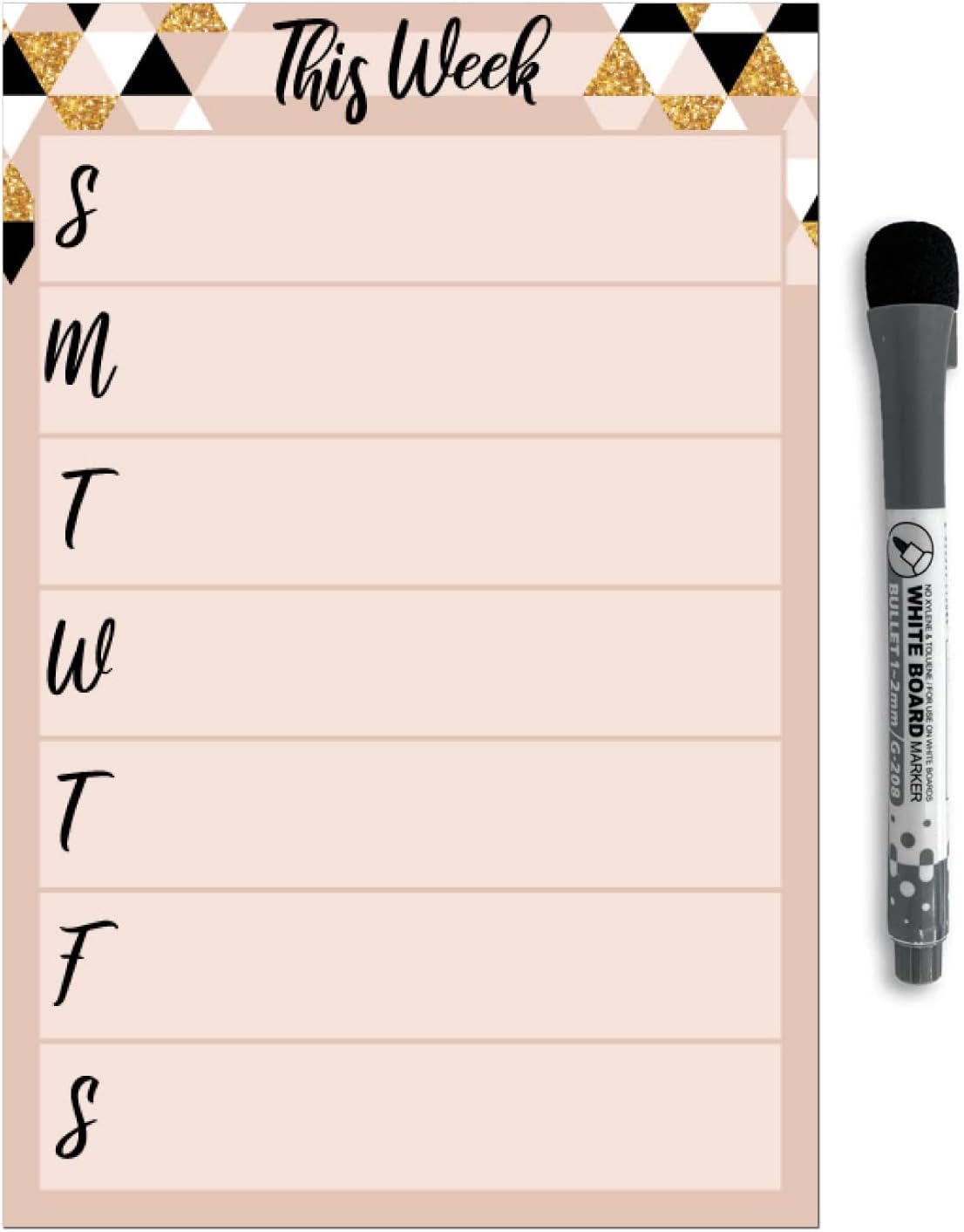 Amazon.com : Dry Erase Weekly Calendar Planner Sticker Decal ...