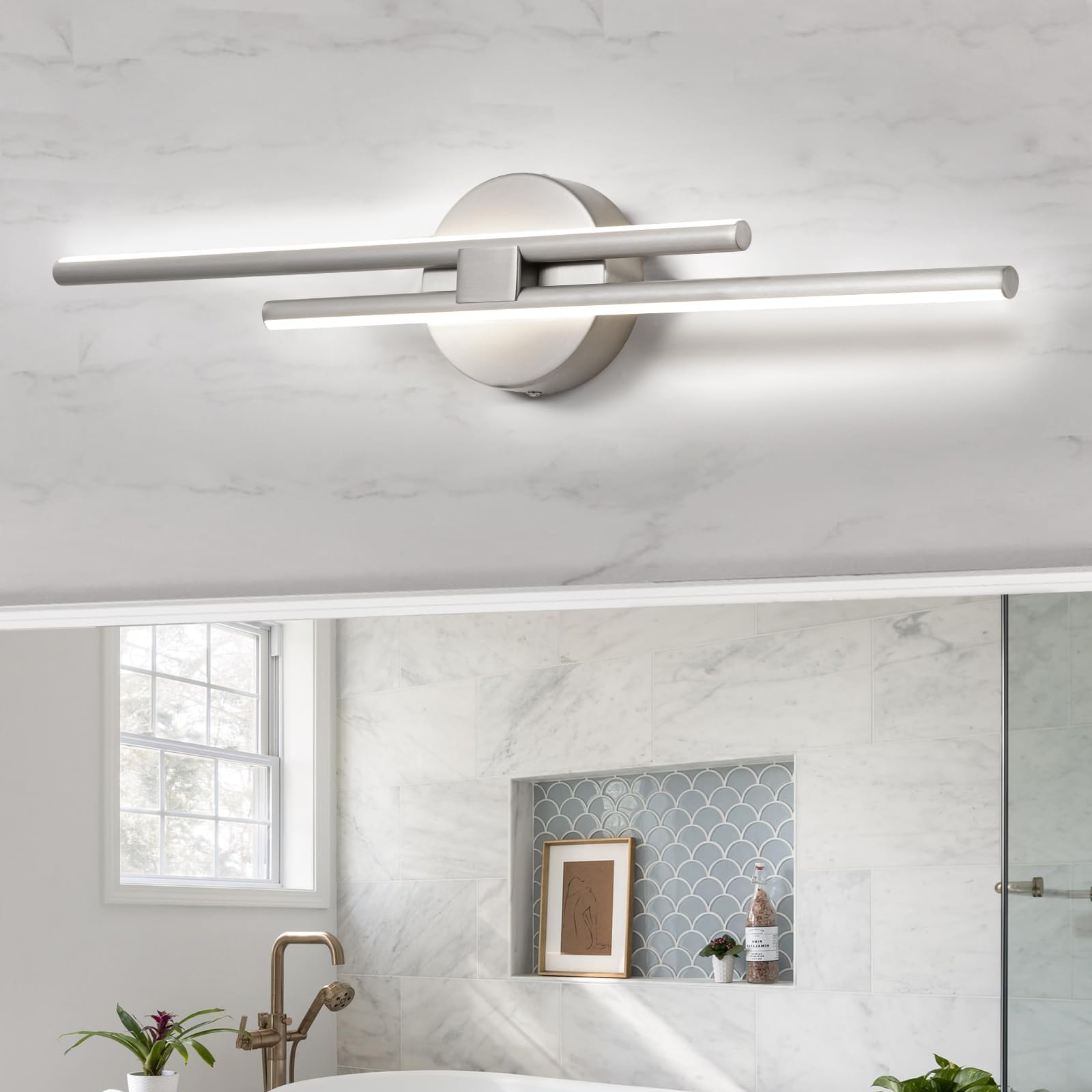 EDISLIVE Dimmable Modern LED Vanity Light Fixtures Bathroom Vanity Wall ...