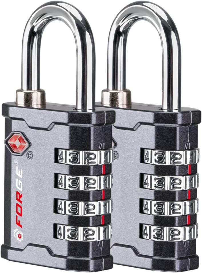 FORGE 4 Digit TSA Approved Combination Lock, Tool Box and Case Lock ...