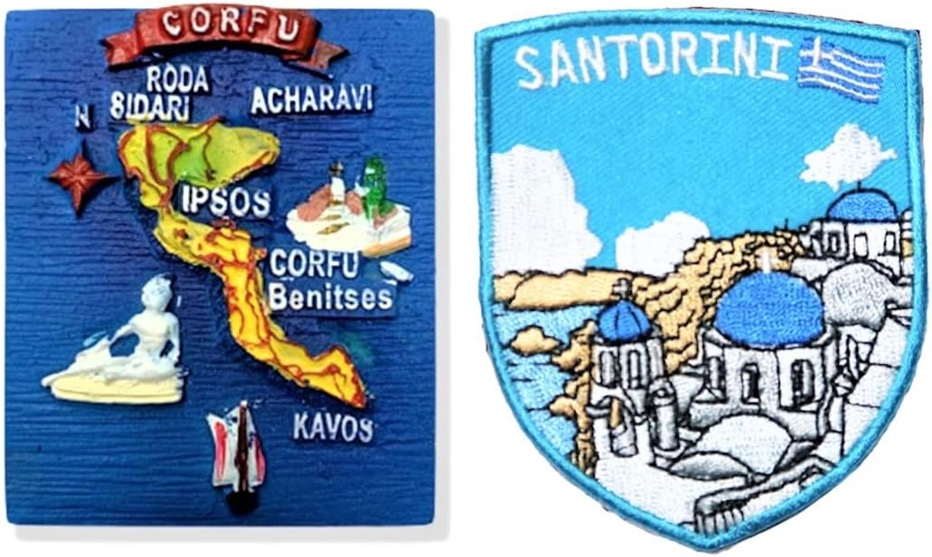 Amazon.com: A-ONE Corfu Island Map Greece 3D Collection Fridge Magnet ...