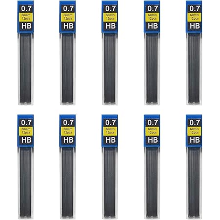 XPEX Mine de Crayon 120 pièces, Mine de Crayon 0.7mm, pour Crayon ...