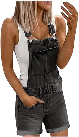 Amazon.com: Overalls for Women Y2K 2025 Summer Casual Shorts Denim ...