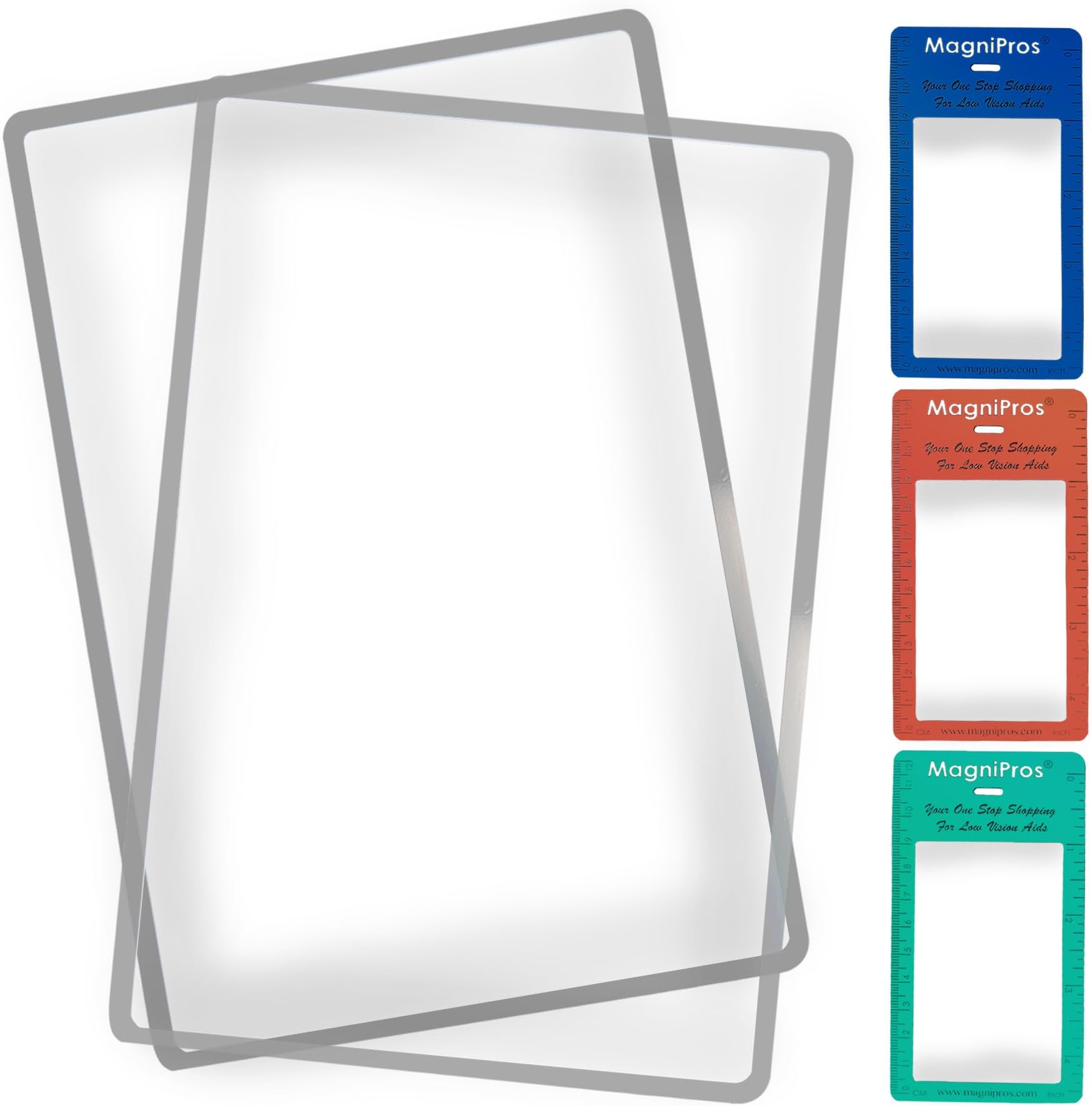 Amazon.com: MagniPros (2 Pack) Large Full Page 3X Premium Magnifying ...
