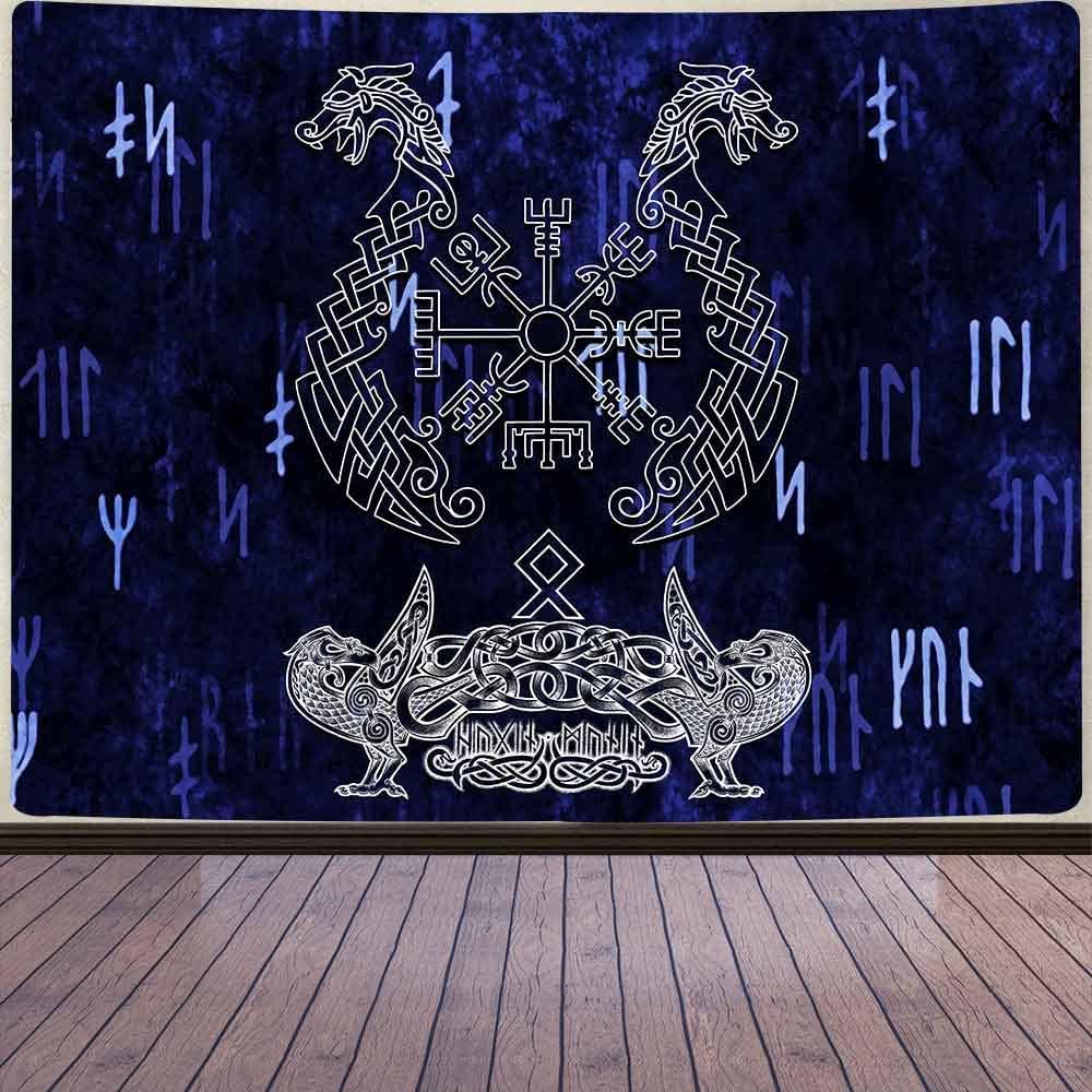 Amazon.com: Aidatain Viking Dragon Tapestry, Nordic Blue Wall Hanging ...