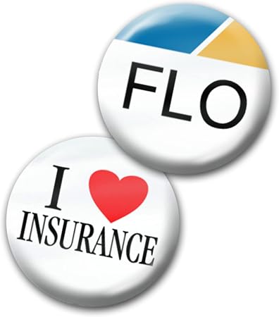Amazon.com: 2-Pack Buttons - I Love Insurance - Red Heart and Nametag ...