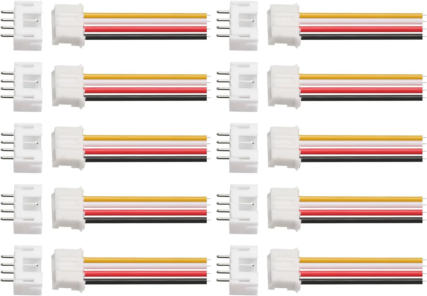 Amazon.com: MECCANIXITY PH 2.0 Single Female Connector Plug 4 Pins Tiny ...