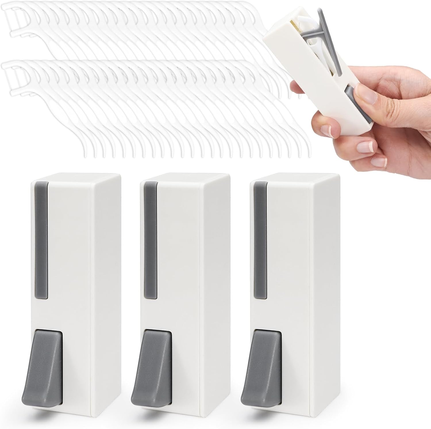 Amazon.com : Realand 3 Case Portable Dental Floss Dispenser, 100 Count ...