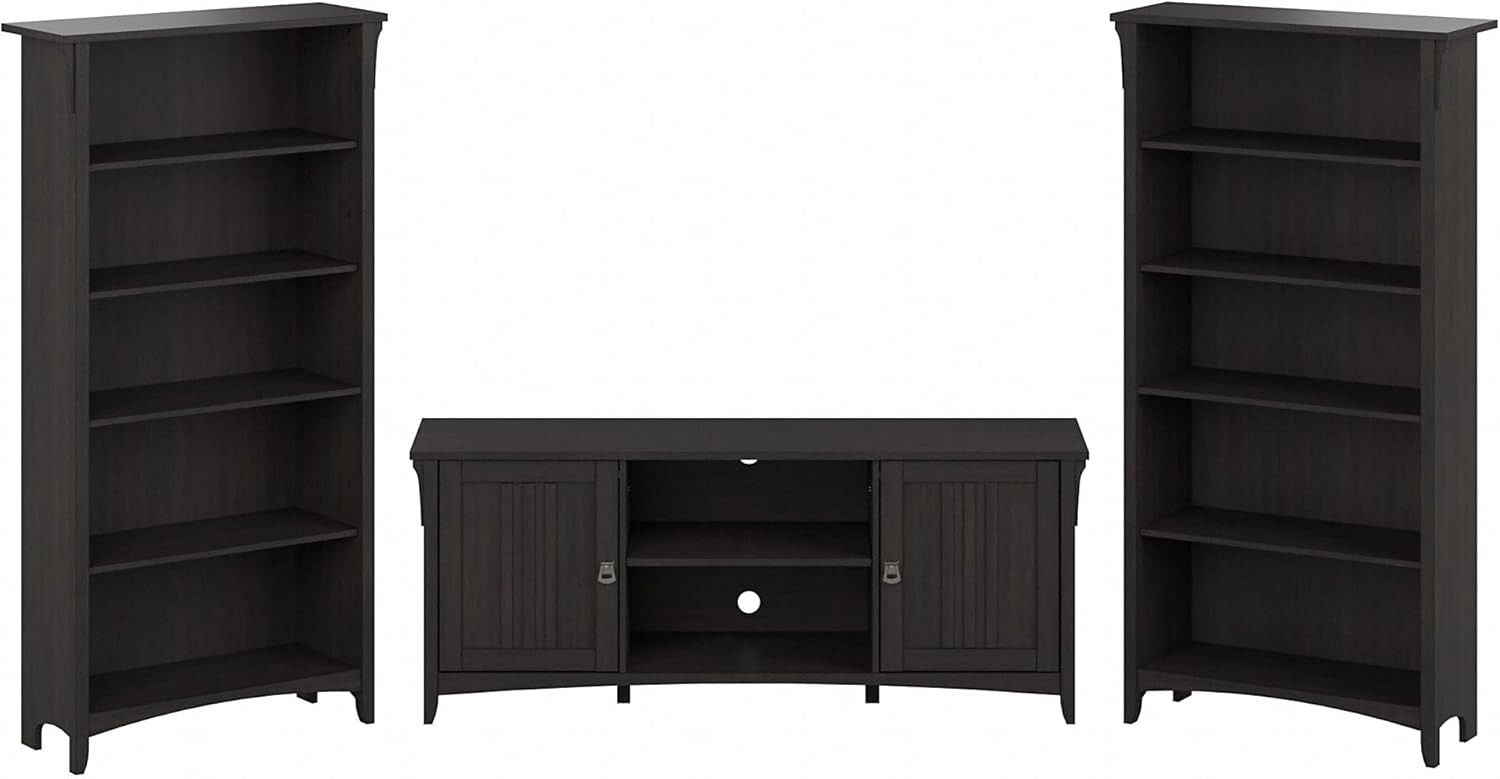 Amazon.com: Bush Furniture Salinas TV Stand for 70 Inch TV with 5 Shelf ...