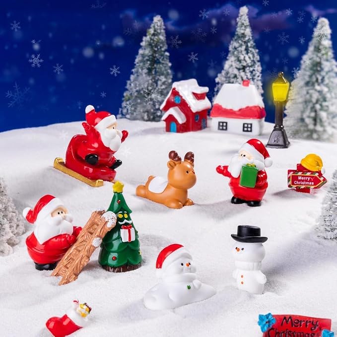 Buy SATYAM KRAFT 1 Set (14 Pcs) Resin Miniature Figurines Set with ...