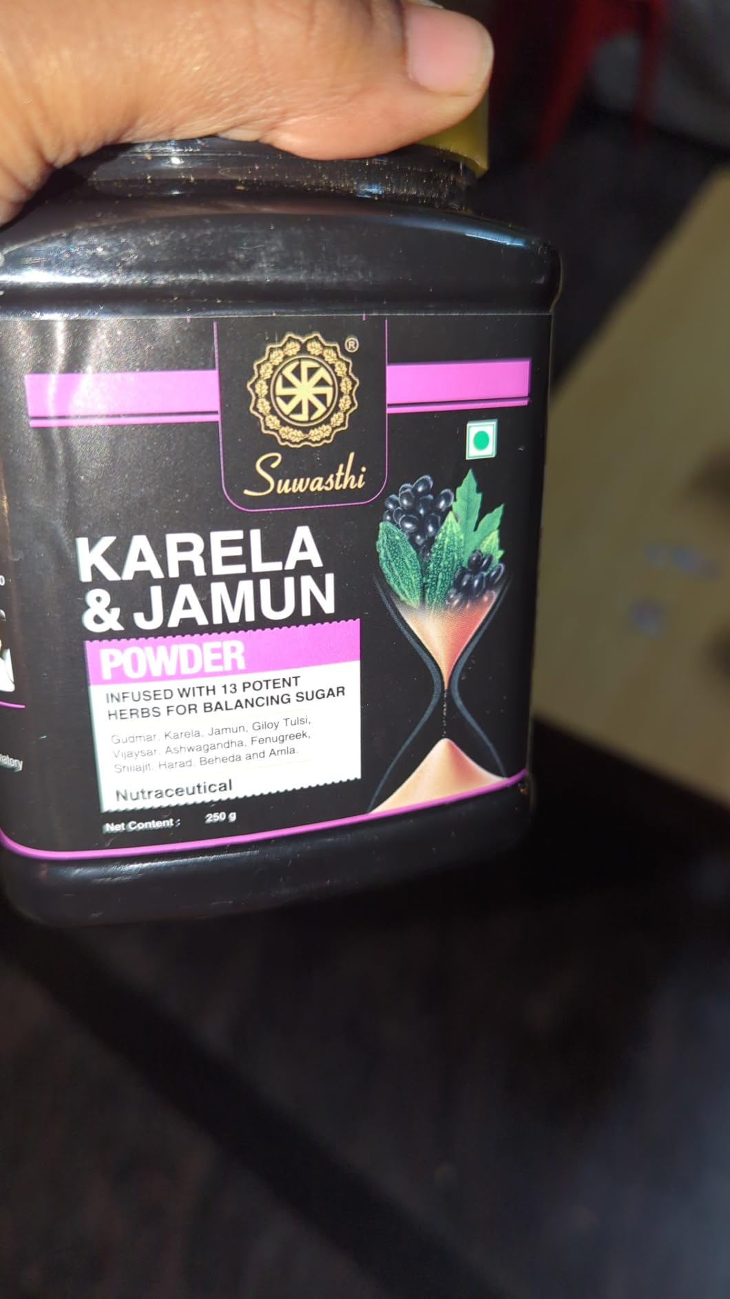 Buy SUWASTHI Karela Jamun Powder With 11 Potent Herbs Helps Regulate ...