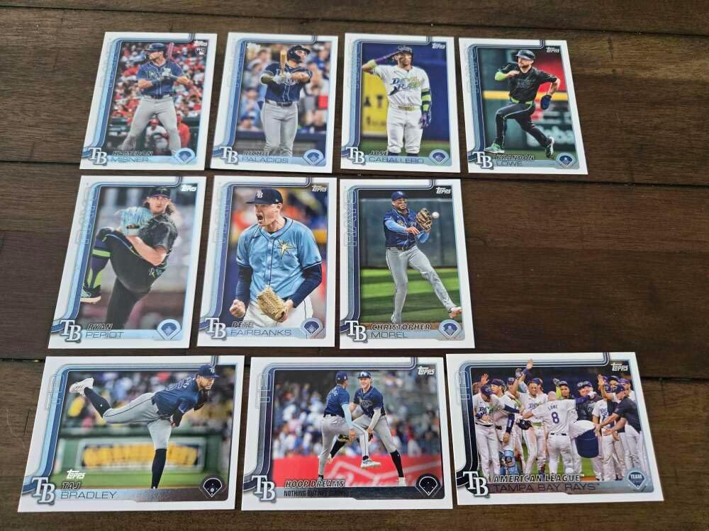 Amazon.com: 2025 Topps Series 1 Baseball Tampa Bay Rays Base MLB Hand ...