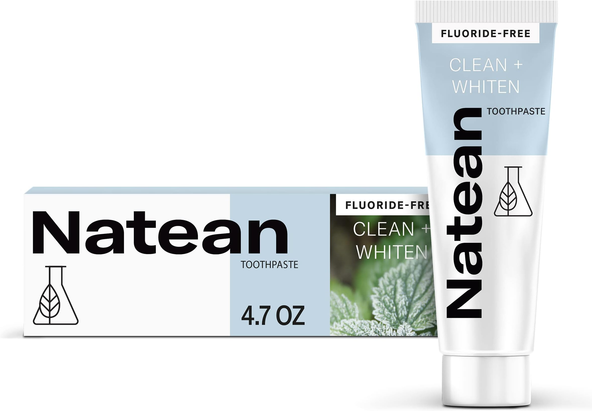 Amazon.com : Natean Clean + Whiten Fluoride Free Whitening Toothpaste ...