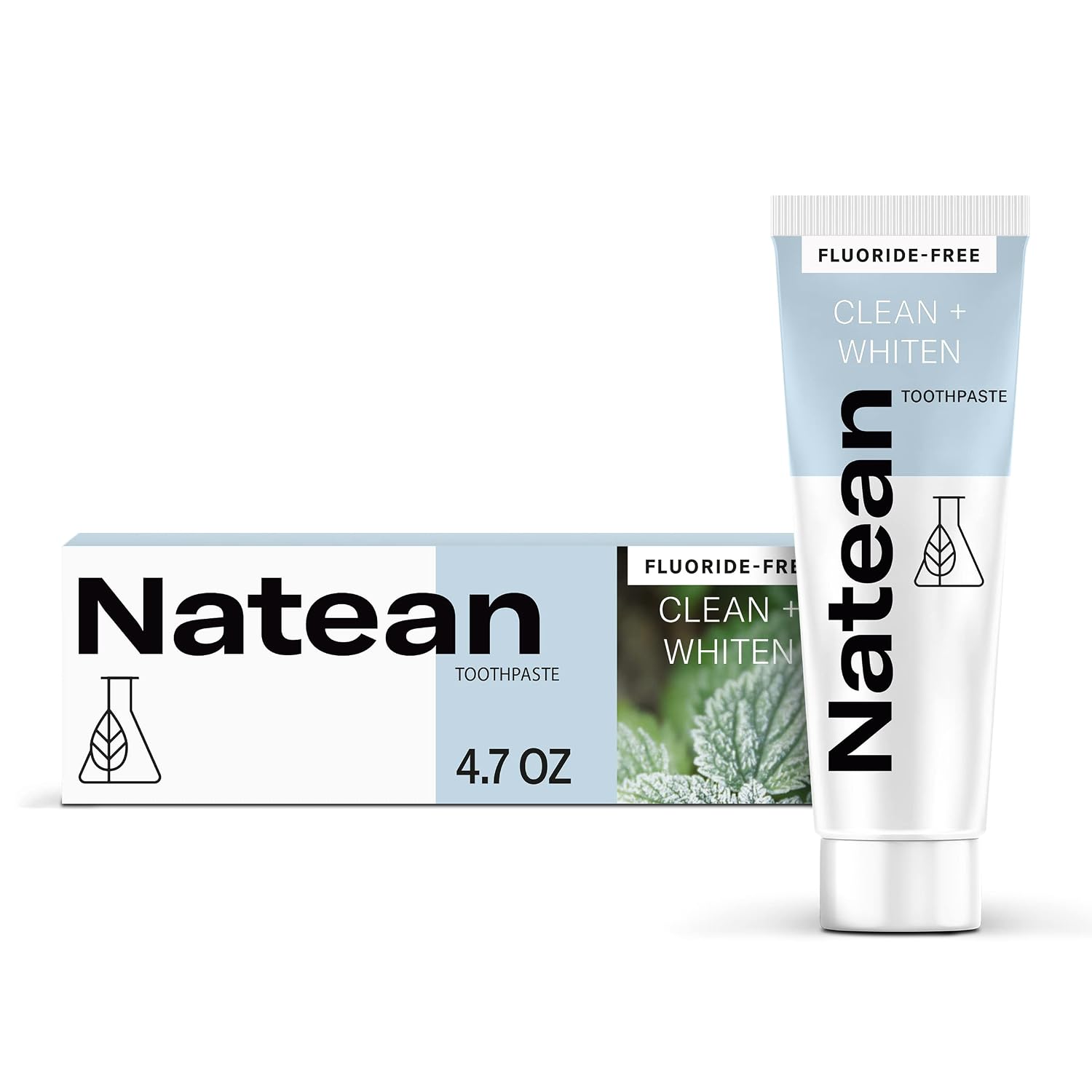 Amazon.com : Natean Clean + Whiten Fluoride Free Whitening Toothpaste ...