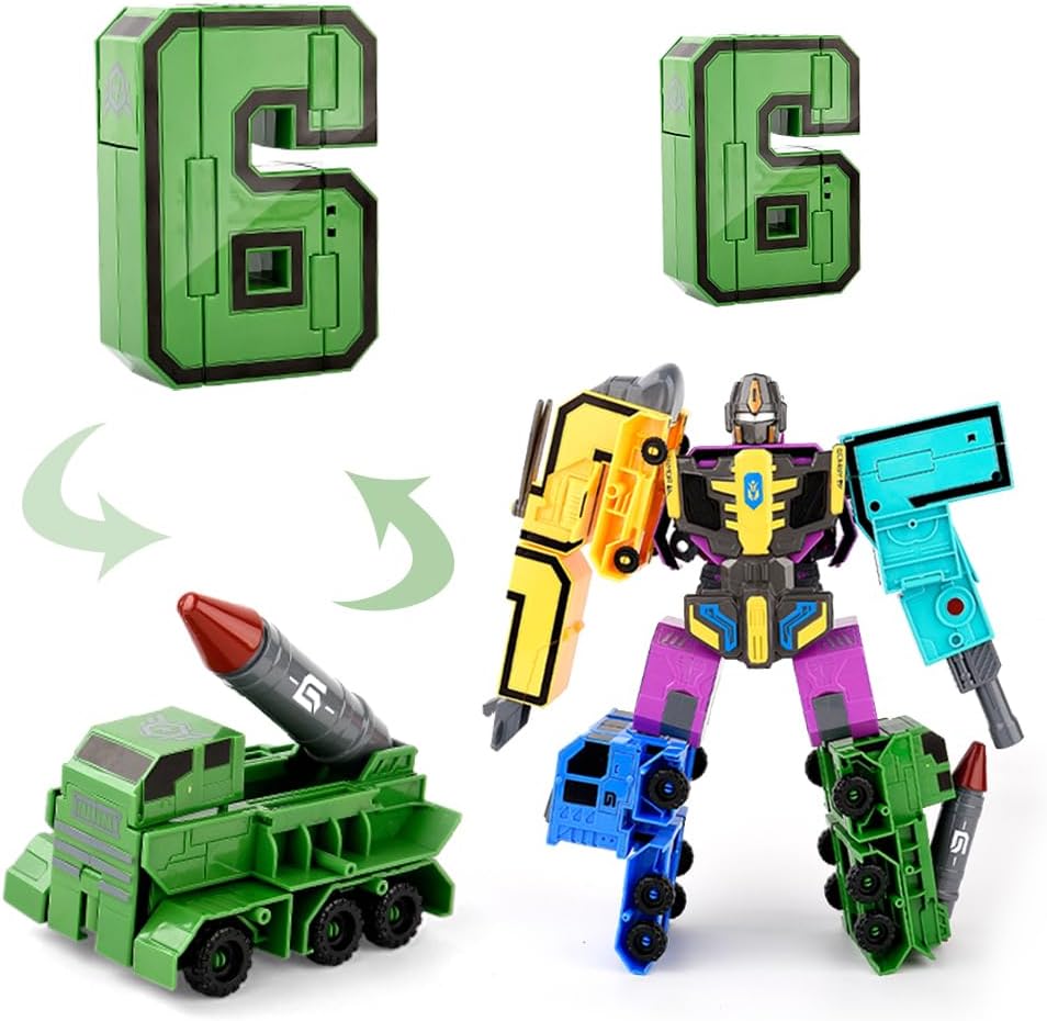 Shygey Number Bots – Juguetes matemáticos para niños, figura de acción ...