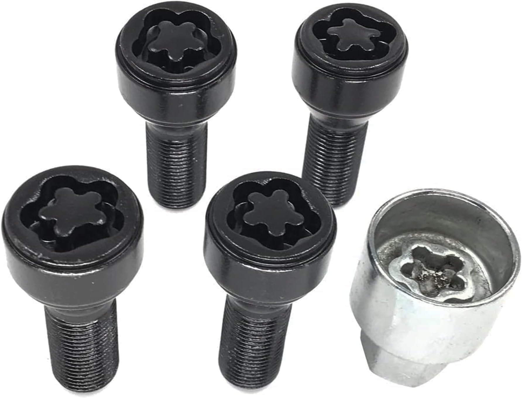 Amazon.com: Set of 4 14x1.25 Black Lug Bolt Wheel Locks for BMW 2 3 4 5 ...
