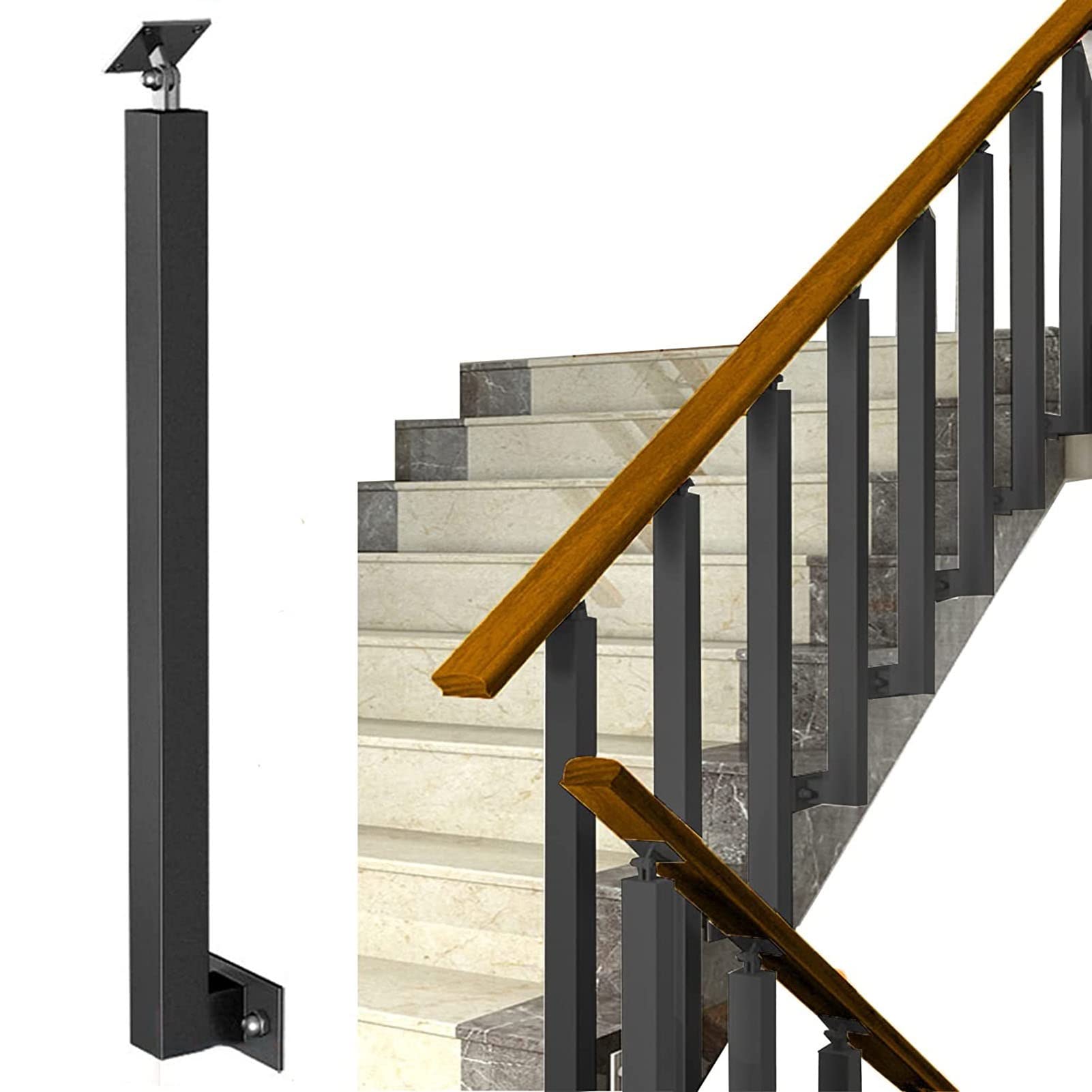 Installing Stair Post Handrail
