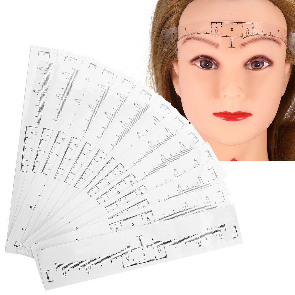 Amazon.com : Eyebrow Ruler, 50Pcs Disposable Adhesive Eyebrow Sticker ...