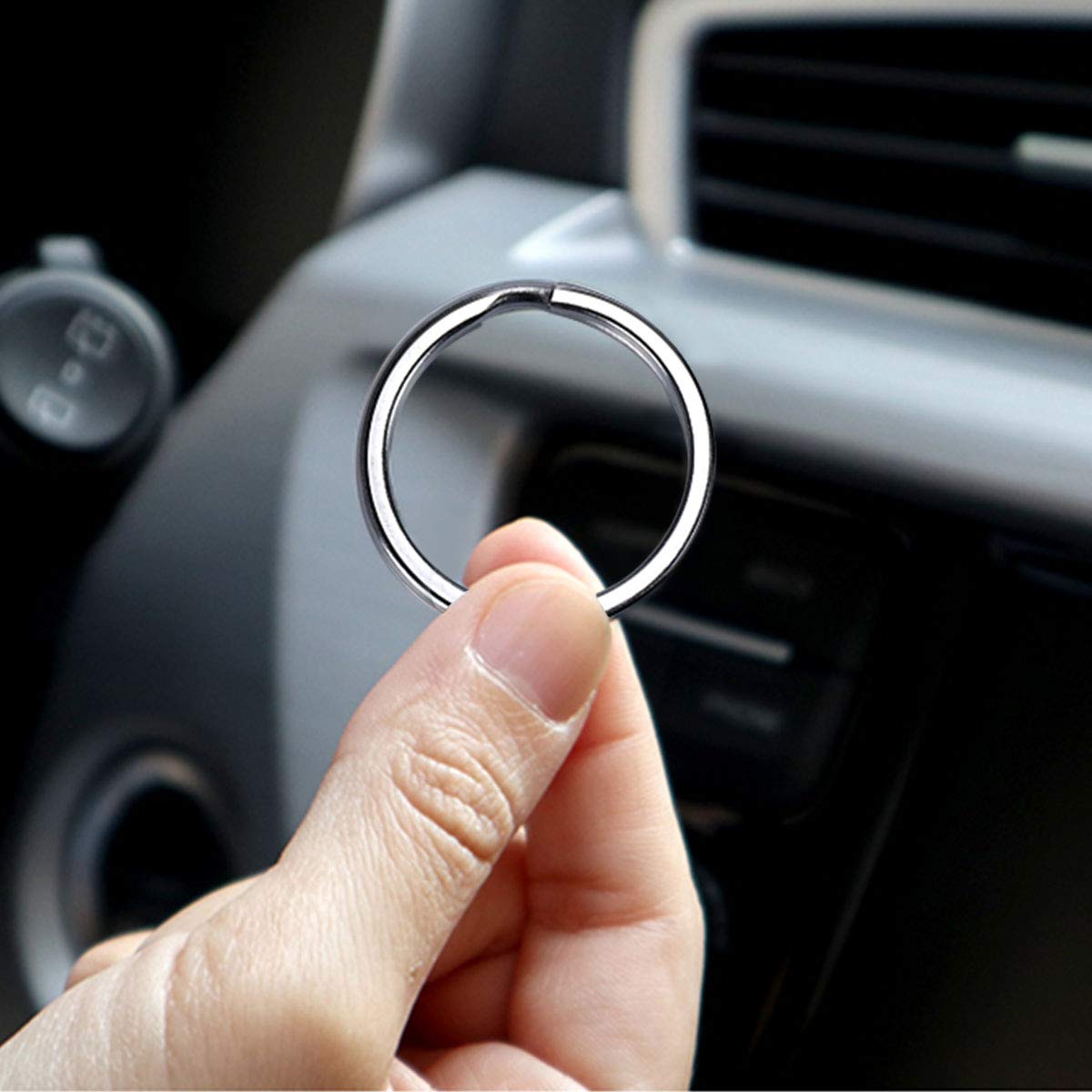 Snapklik.com : Small Key Chain Ring, 50 PCS Metal Split Rings, 10/20 ...