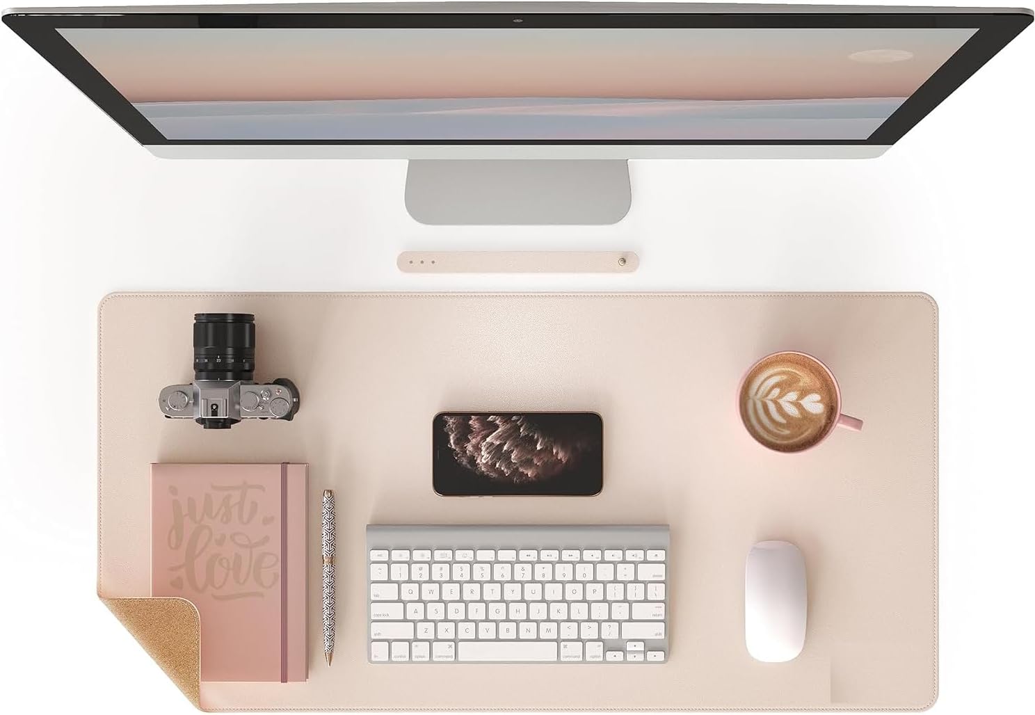 Wolaile Leather Desk Pad Blotter, 36x17 inch Big Keyboard Mouse Pad ...