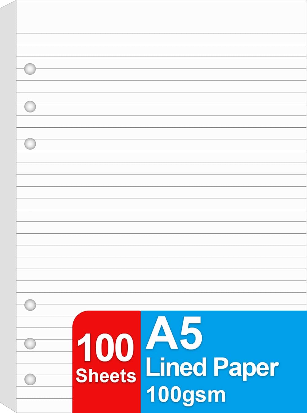 Amazon.com : A5 Lined Paper Refill, 100 Sheets/200 Pages Refill Paper ...