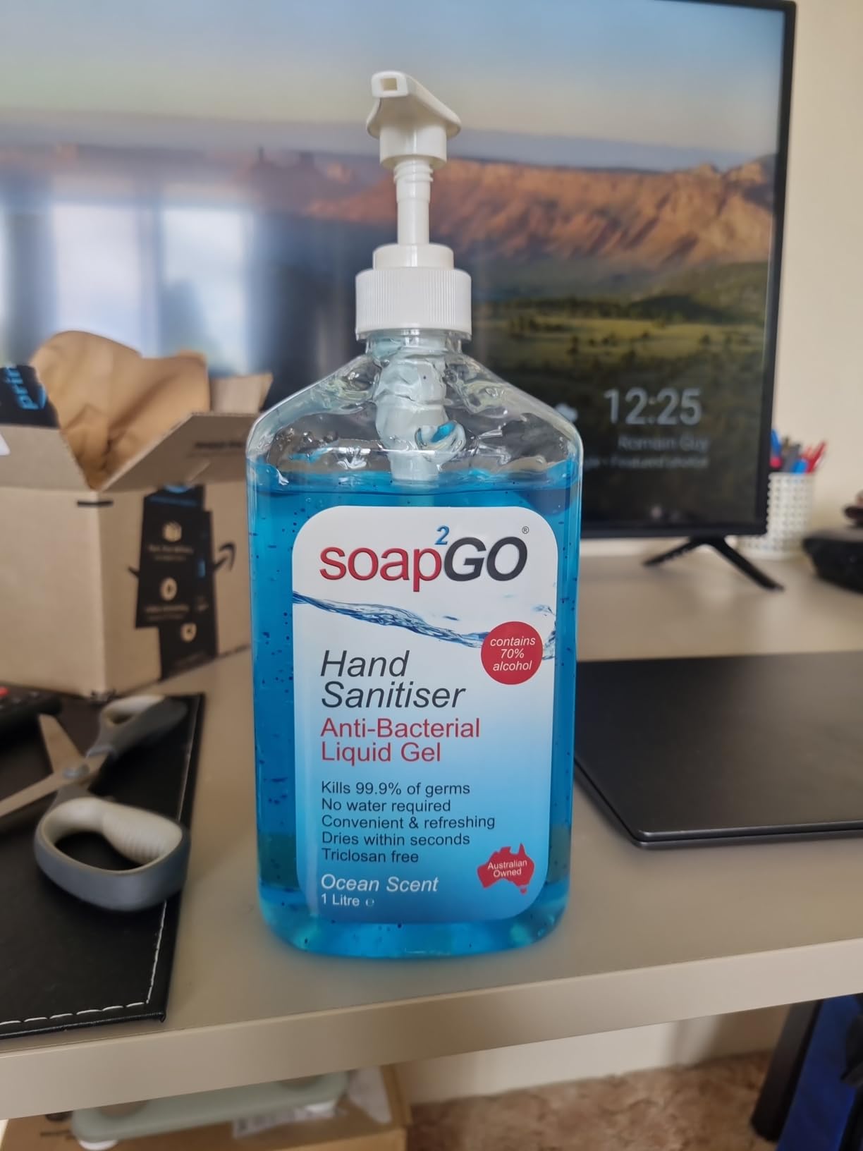 soap2GO Soap2GO 1 Litre Antibacterial Hand Gel, Blue 1.0149999999999999 ...