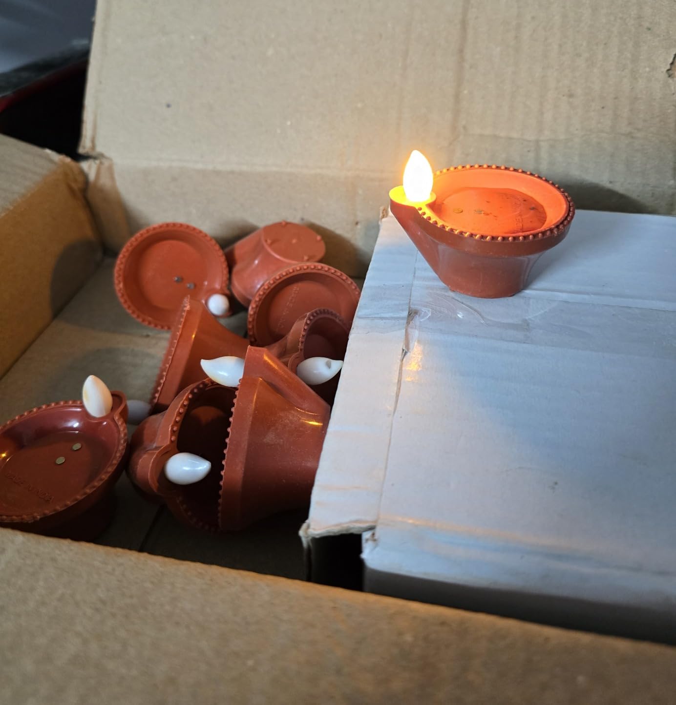 Buy NAXUE Water Sensor Diya Lights Electric Flameless & Smokeless LED ...