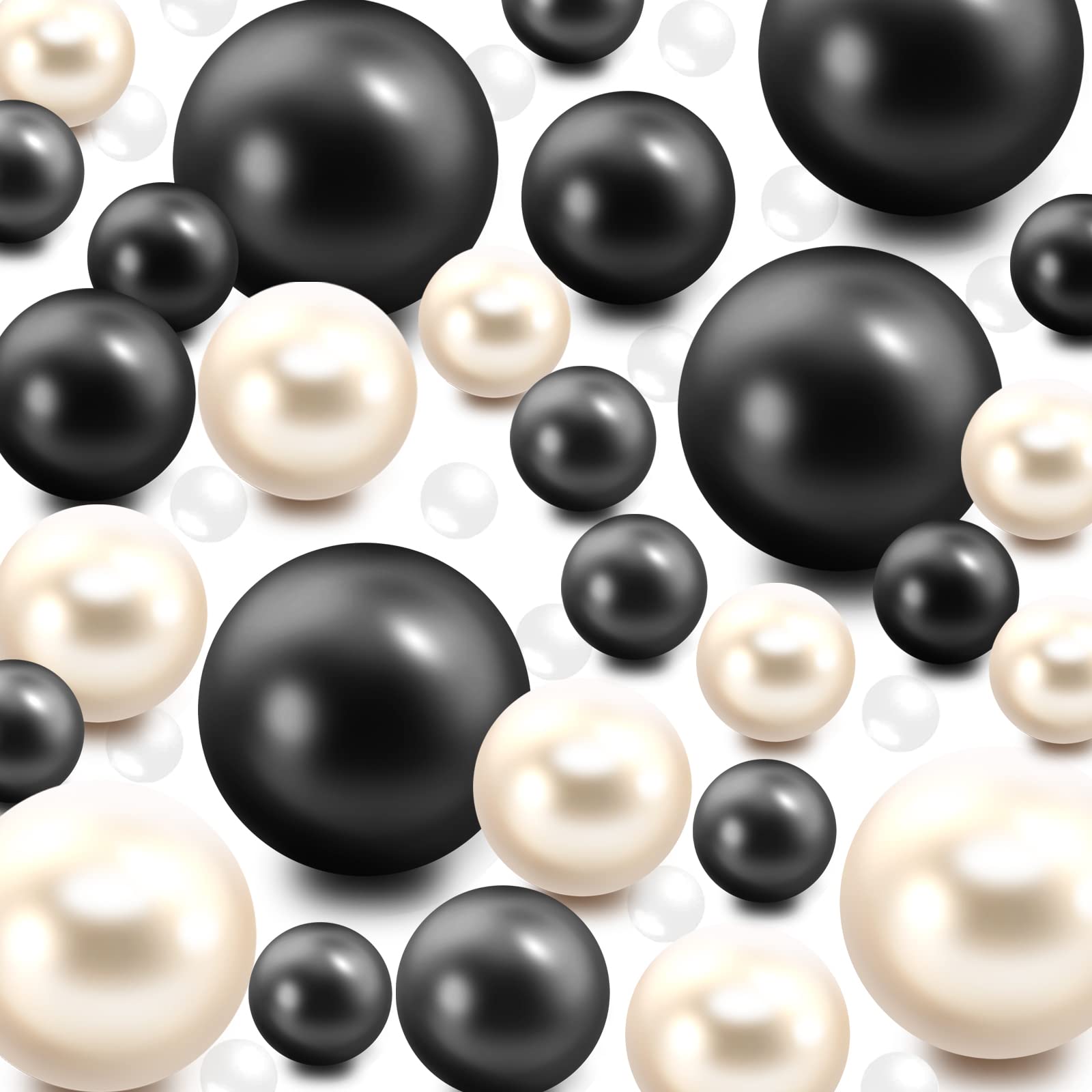 Amazon.com: 200 Pieces Floating NO Hole Pearls and 6500 Pcs Transparent ...