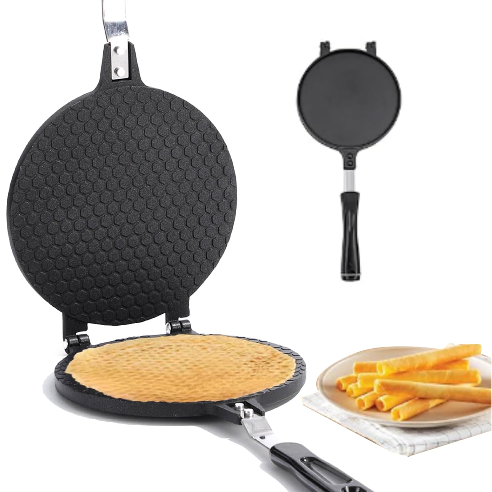 Amazon.com: KVIFIVK 8.6 Inch Double Sided Egg Roll Pan.Waffle Cone ...