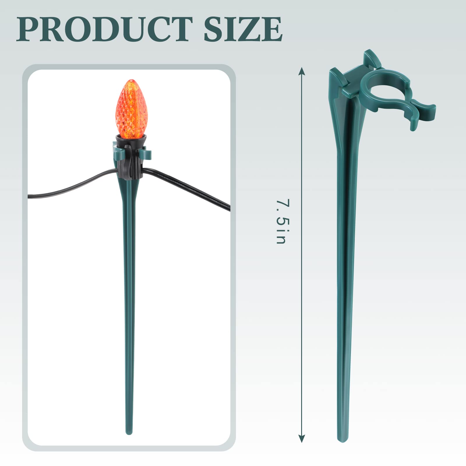 Snapklik.com : Christmas Light Stakes Universal Yard Lawn Holiday Light ...