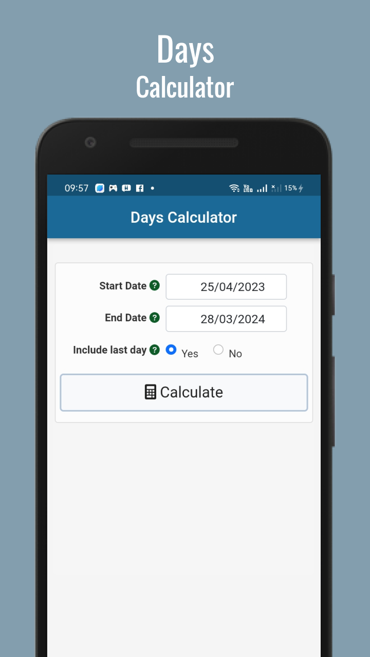 Days Calculator - App on Amazon Appstore