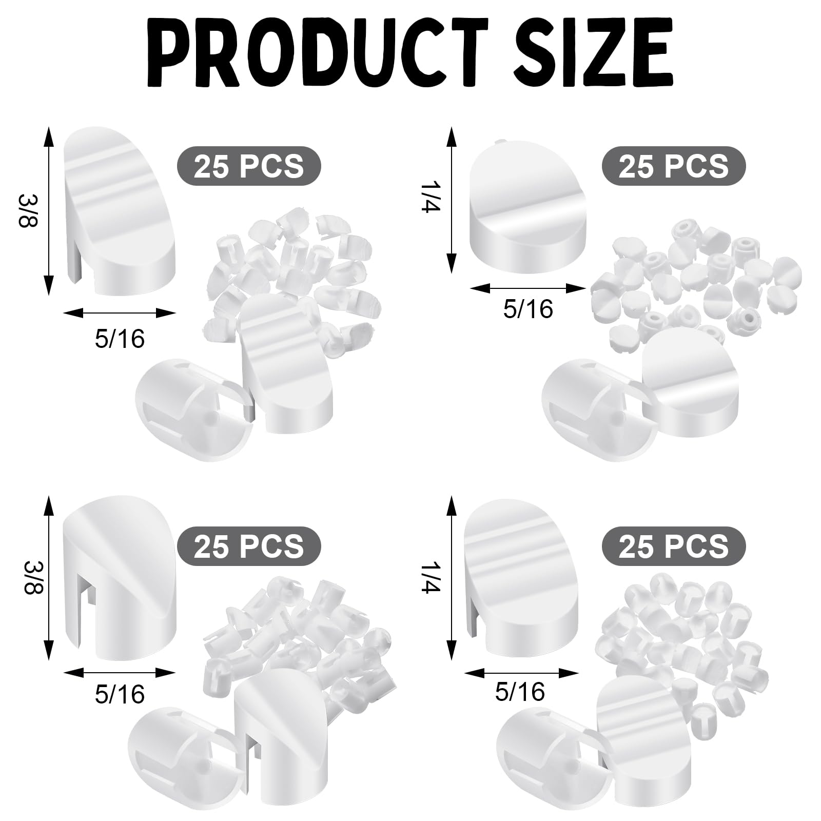 Snapklik.com : Newtay 100 Pcs Entry Door Plugs 1/4 X 5/16 And 3/8 X 5/ ...
