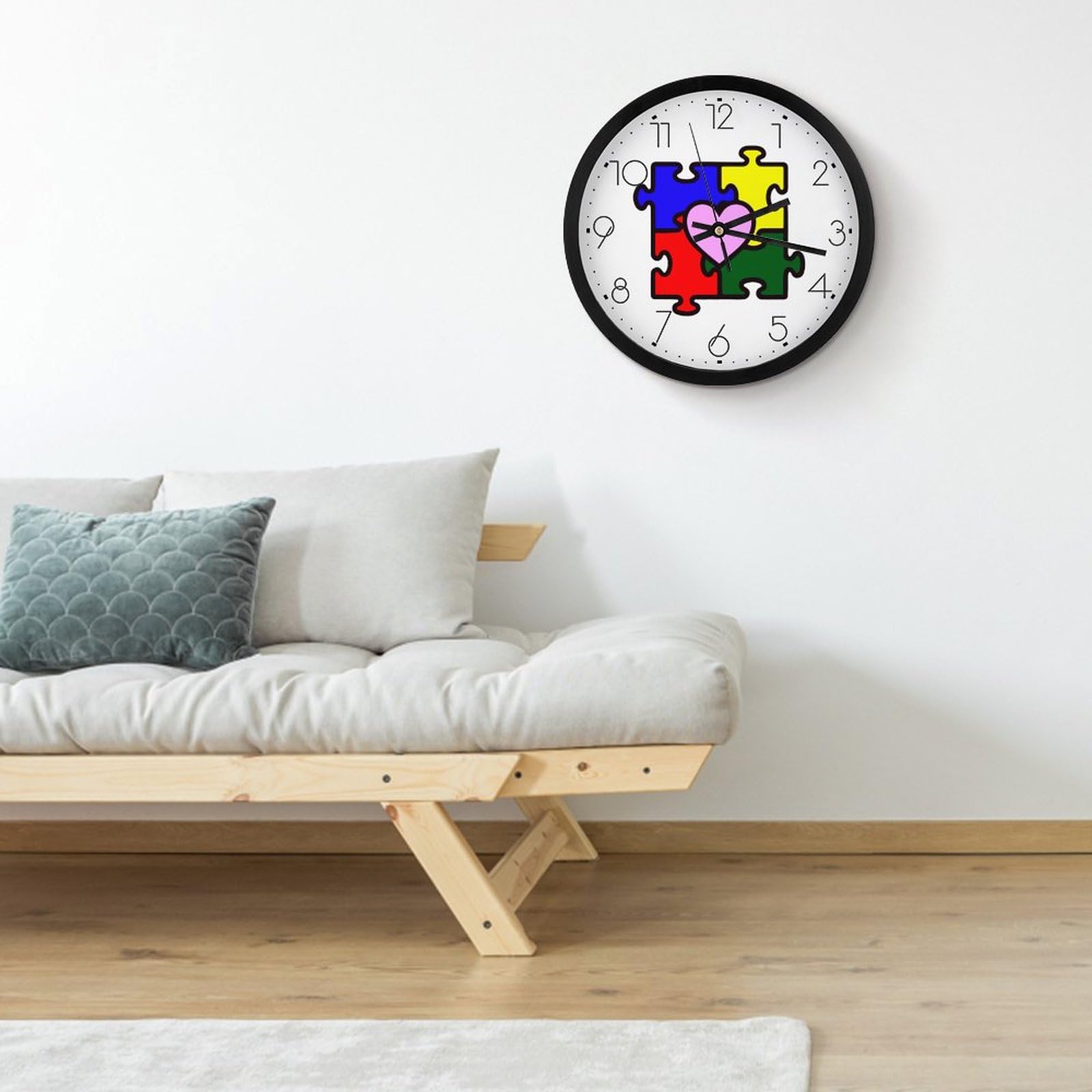 Autism Puzzle Piece Clock 5396