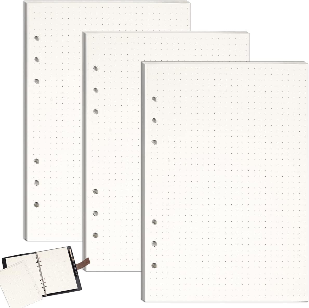135 Fogli di Carta A5, OVISEEN 6 fori A5 Ricarica per Fogli Quaderni ...