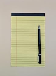 Amazon.com : 10 Pack Yellow Legal Pads 5x8 Small Note Pads, Writing ...