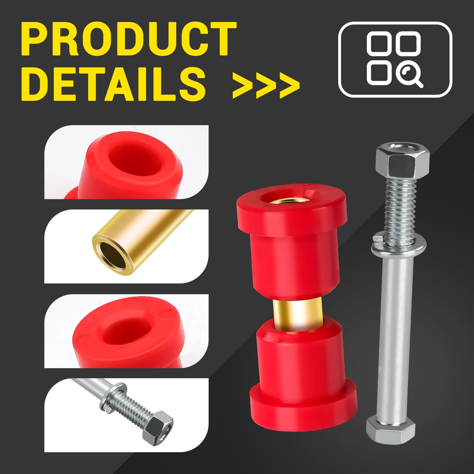Golf Cart Suspension Polyurethane Leaf Spring Bushing Kit For Club Car ...