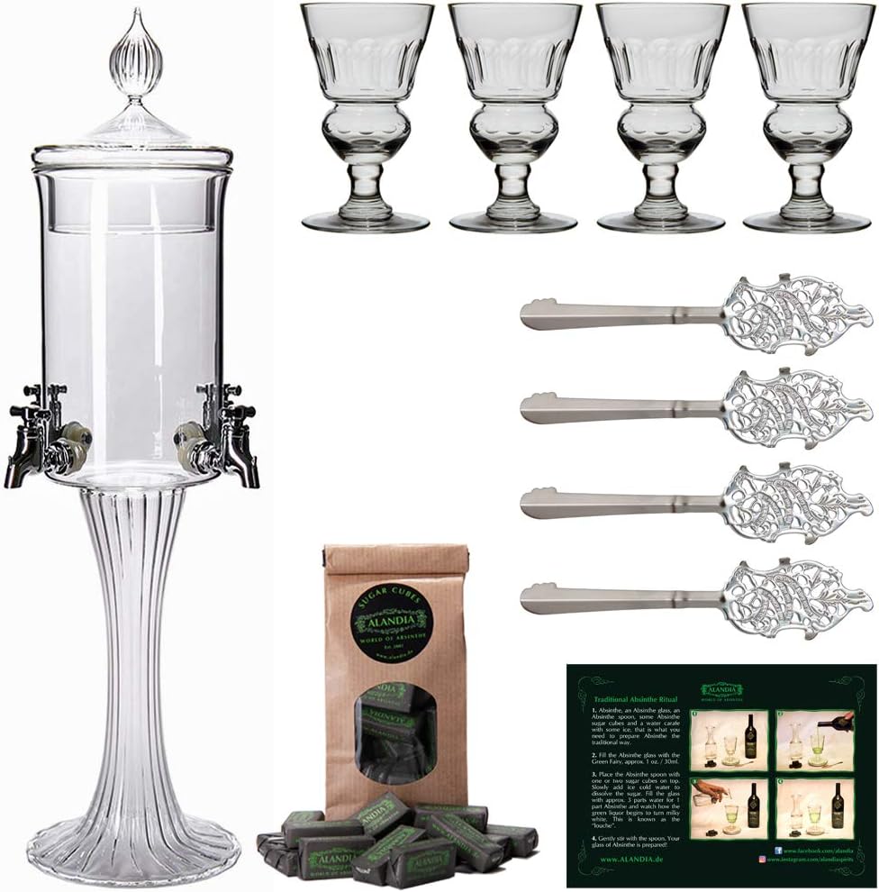 Amazon.com: Amehla Original Absinthe Glass: Set of 4 Glasses - Vintage ...