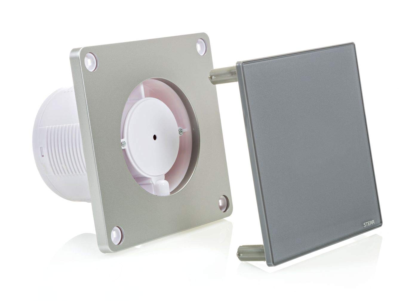 STERR - Grey Bathroom Extractor Fan with Timer 100 mm / 4" - BFS100T-G ...