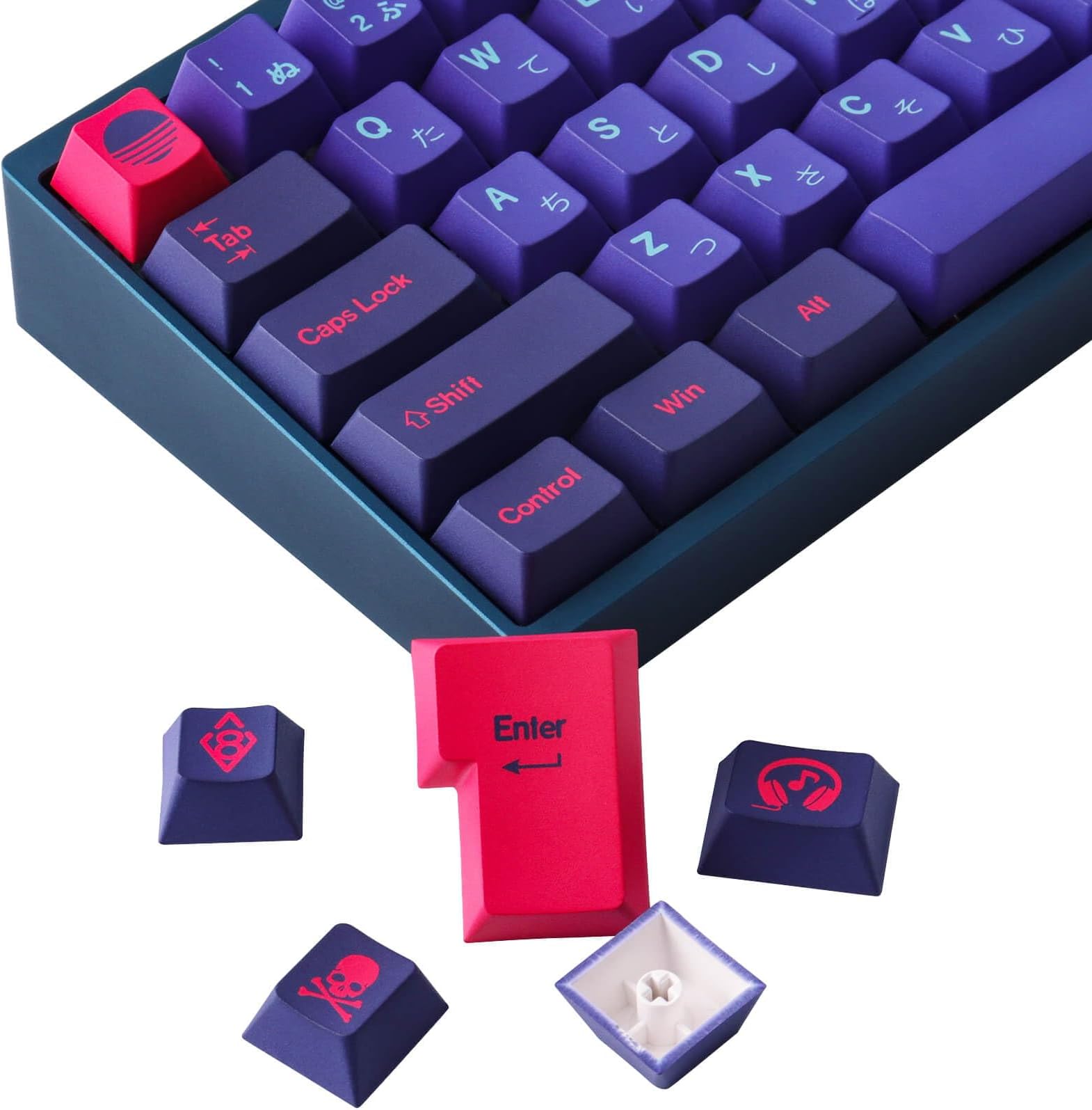 Amazon.com: Hyekit PBT Keycaps 158 Keys Laser Keycaps Cherry Profile ...