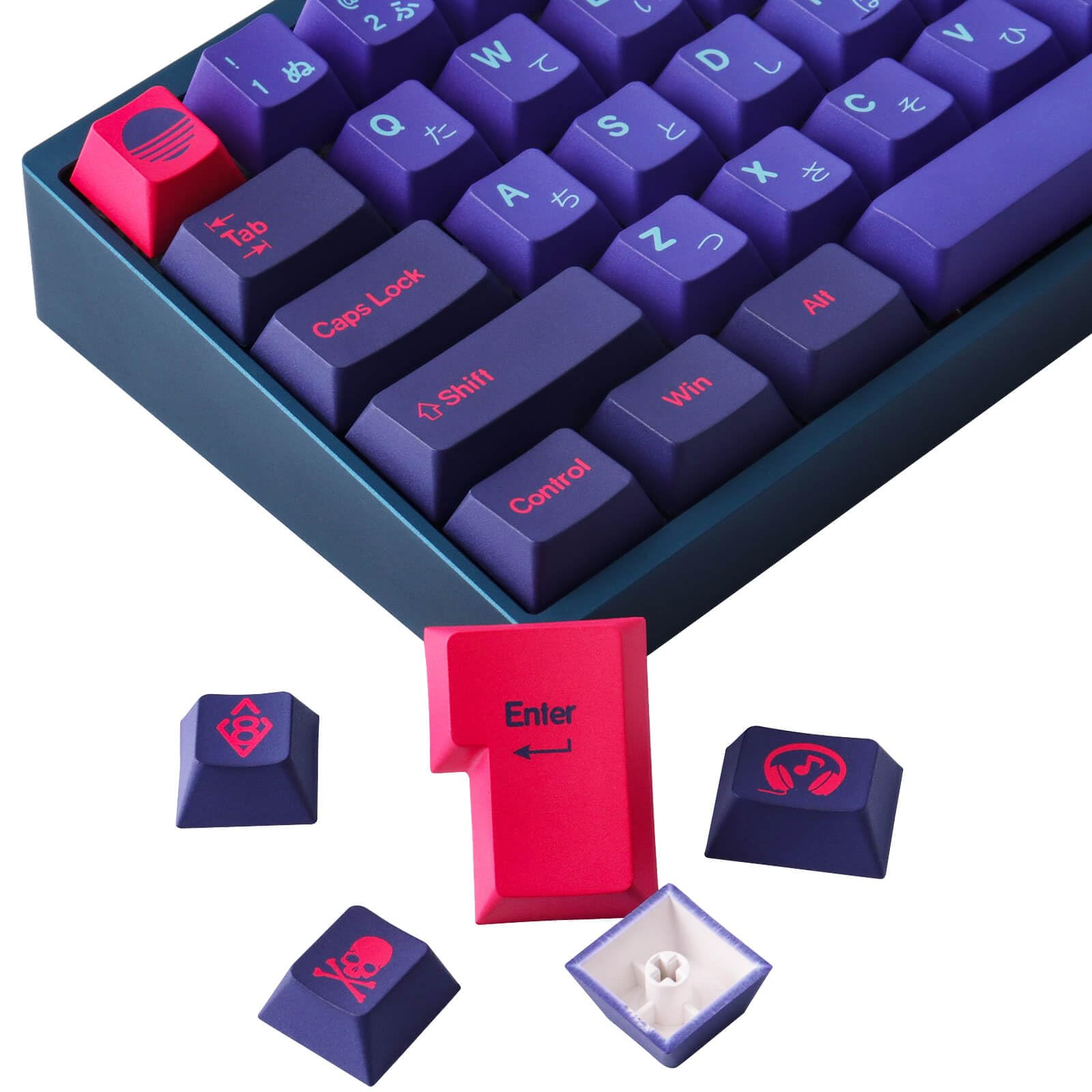 Amazon.com: Hyekit PBT Keycaps 158 Keys Laser Keycaps Cherry Profile ...