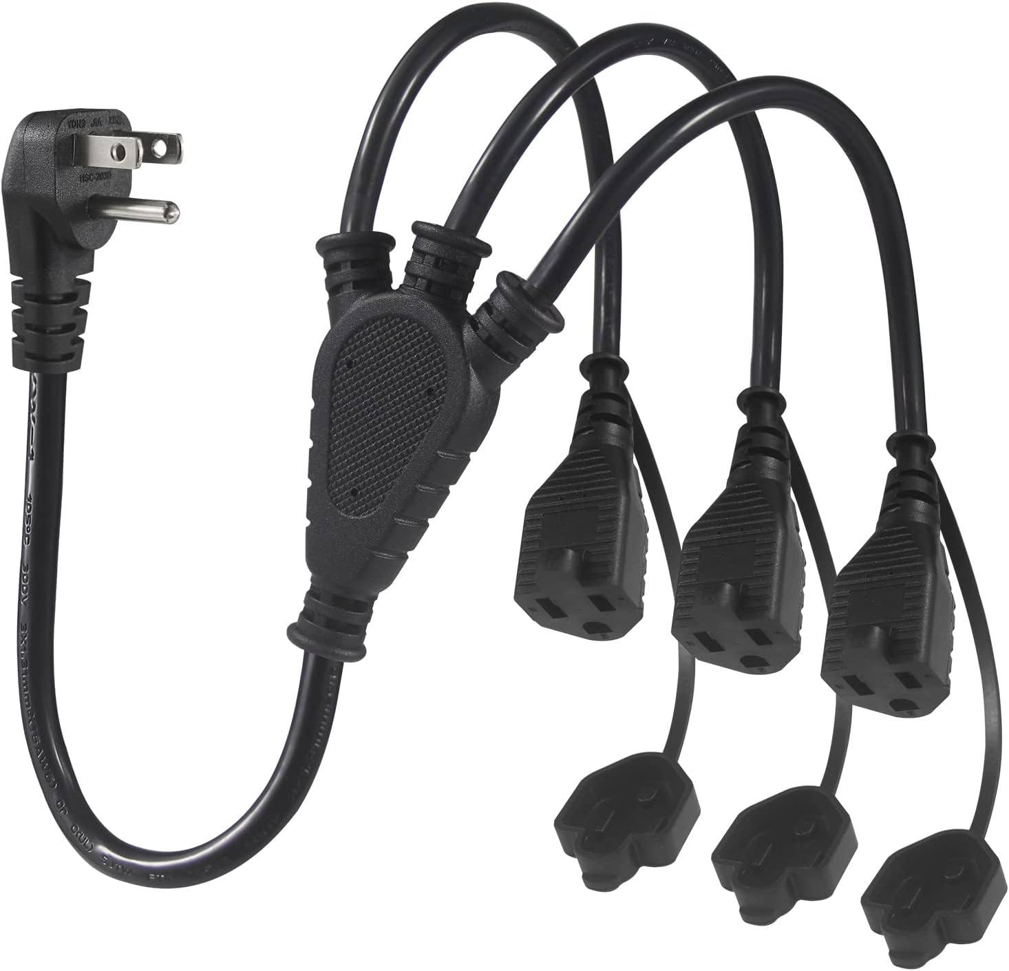 Amazon.com: KUNCAN 3-Way Splitter Extension Cord - 3 Prong 1 to 3 Way ...