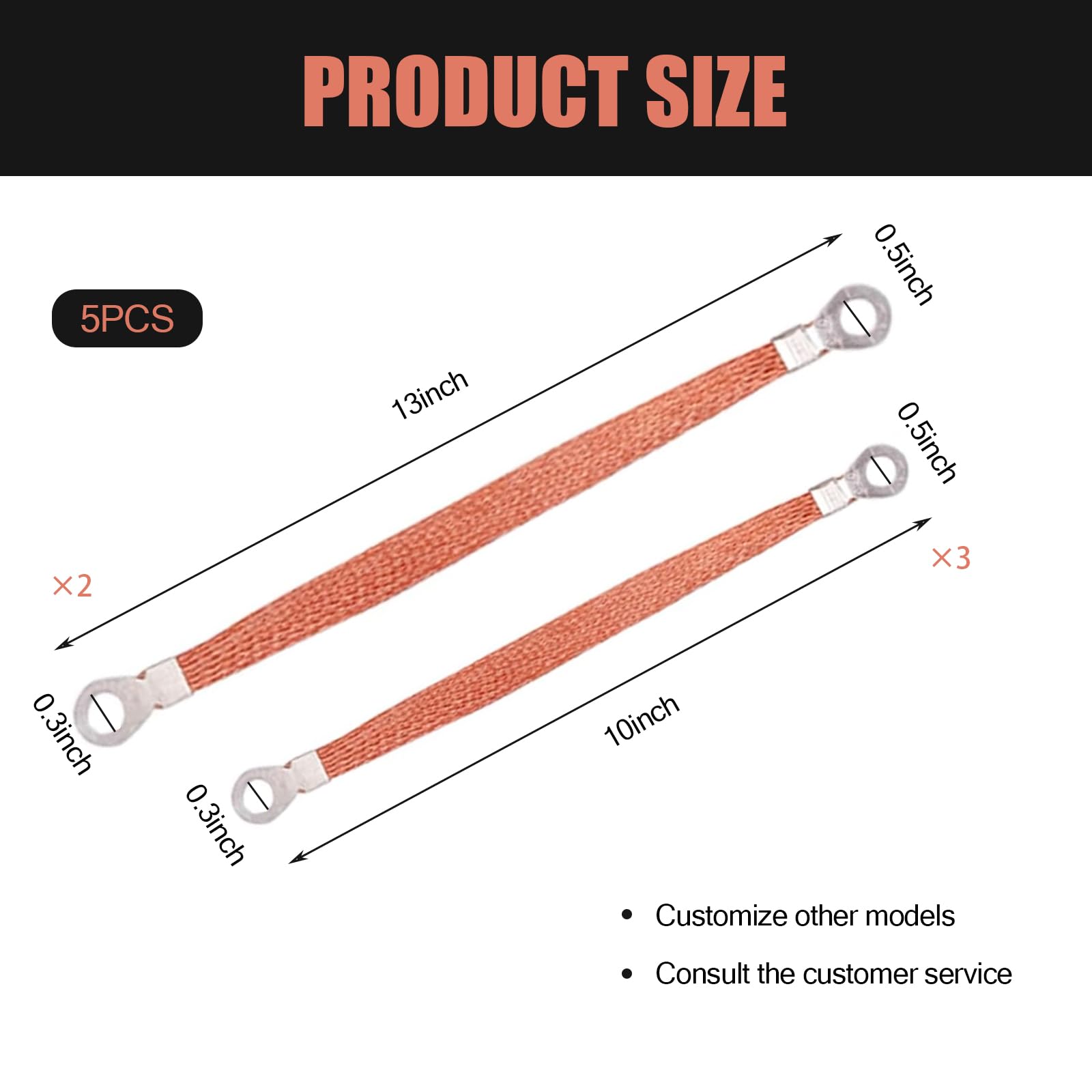 Snapklik.com : Jewkot 5 PCS Car Ground Wire Combination Set, 6mm2 Eight ...