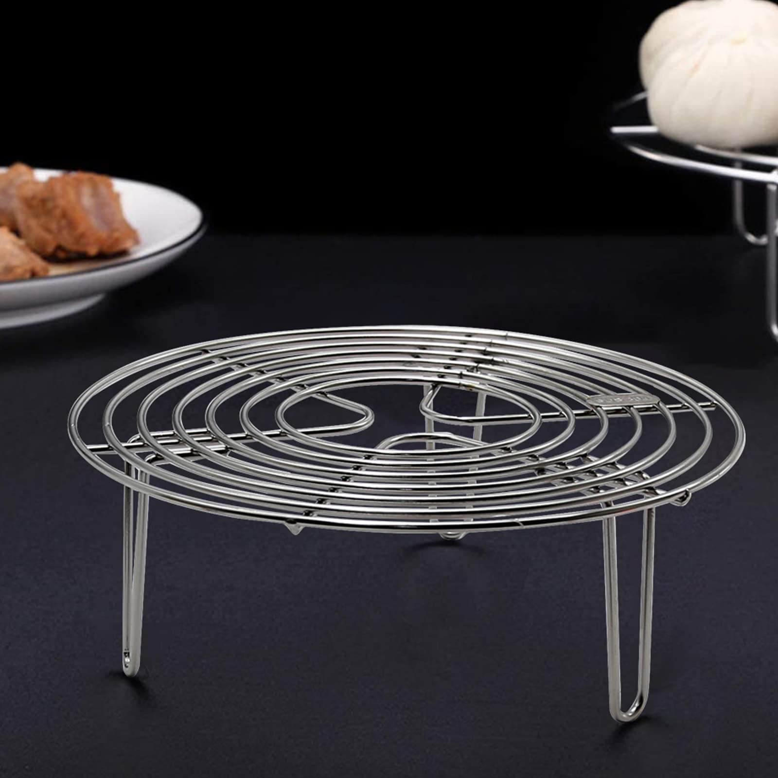 Snapklik.com : Stainless Steel Steamer Rack, Round Cooking Rack ...