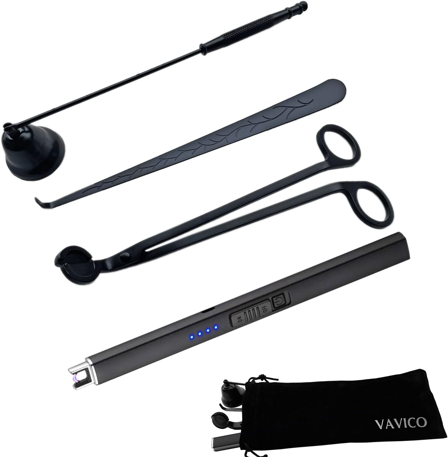 Amazon.com: VAVICO Candle Wick Trimmer Snuffer Arc Lighter Set Candle ...