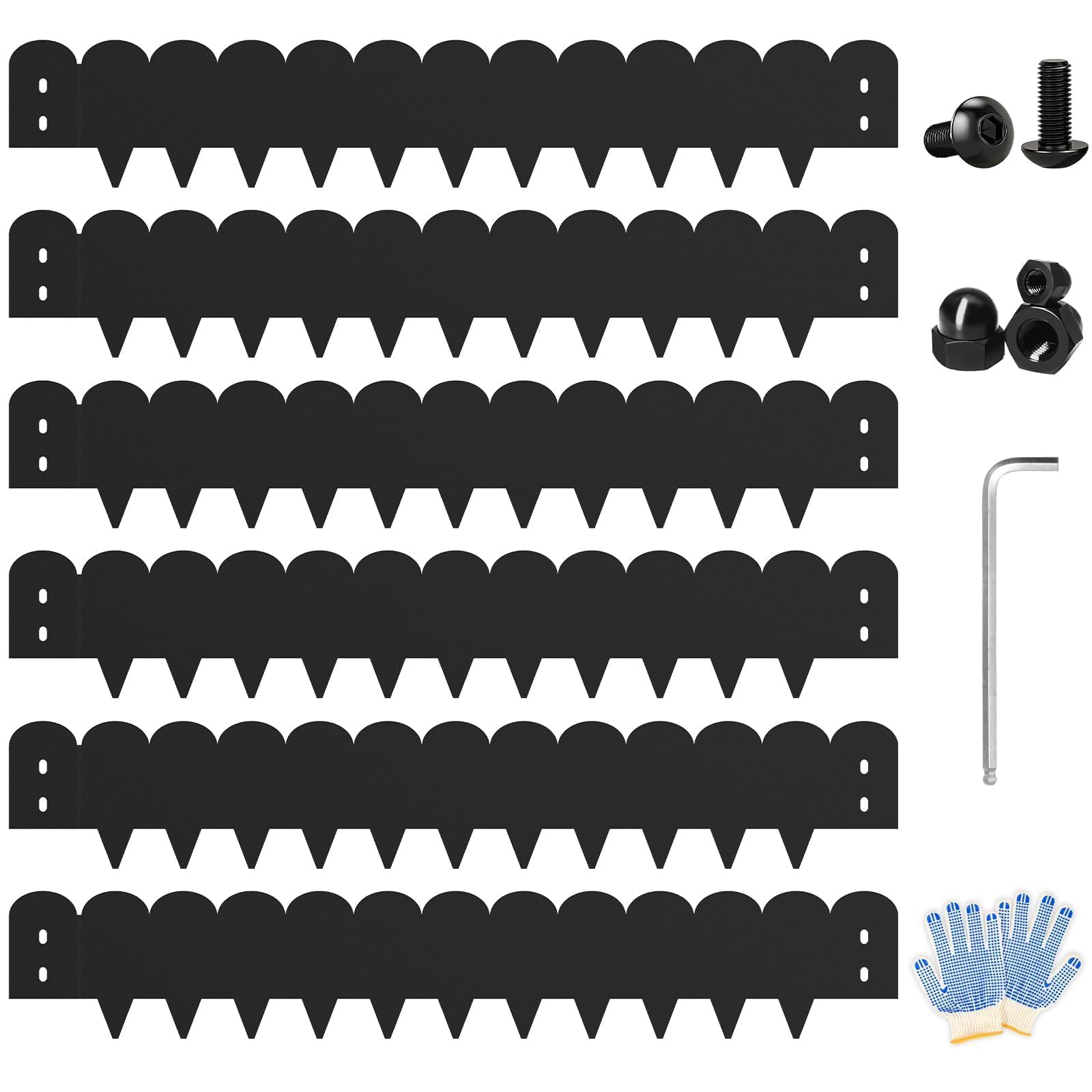 Amazon.com : Metal Landscape Edging 40" L x 8" H,Scalloped Metal Edging ...