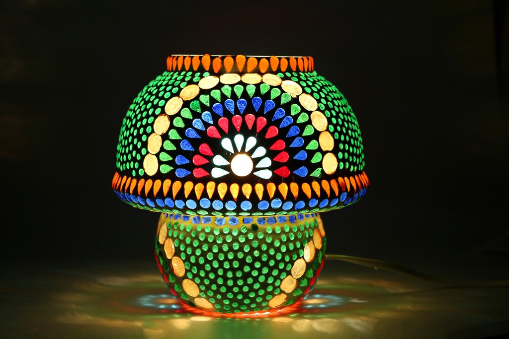 Amazing CHINI MITTI and Glass Colored LAMP : Amazon.in: Home & Kitchen
