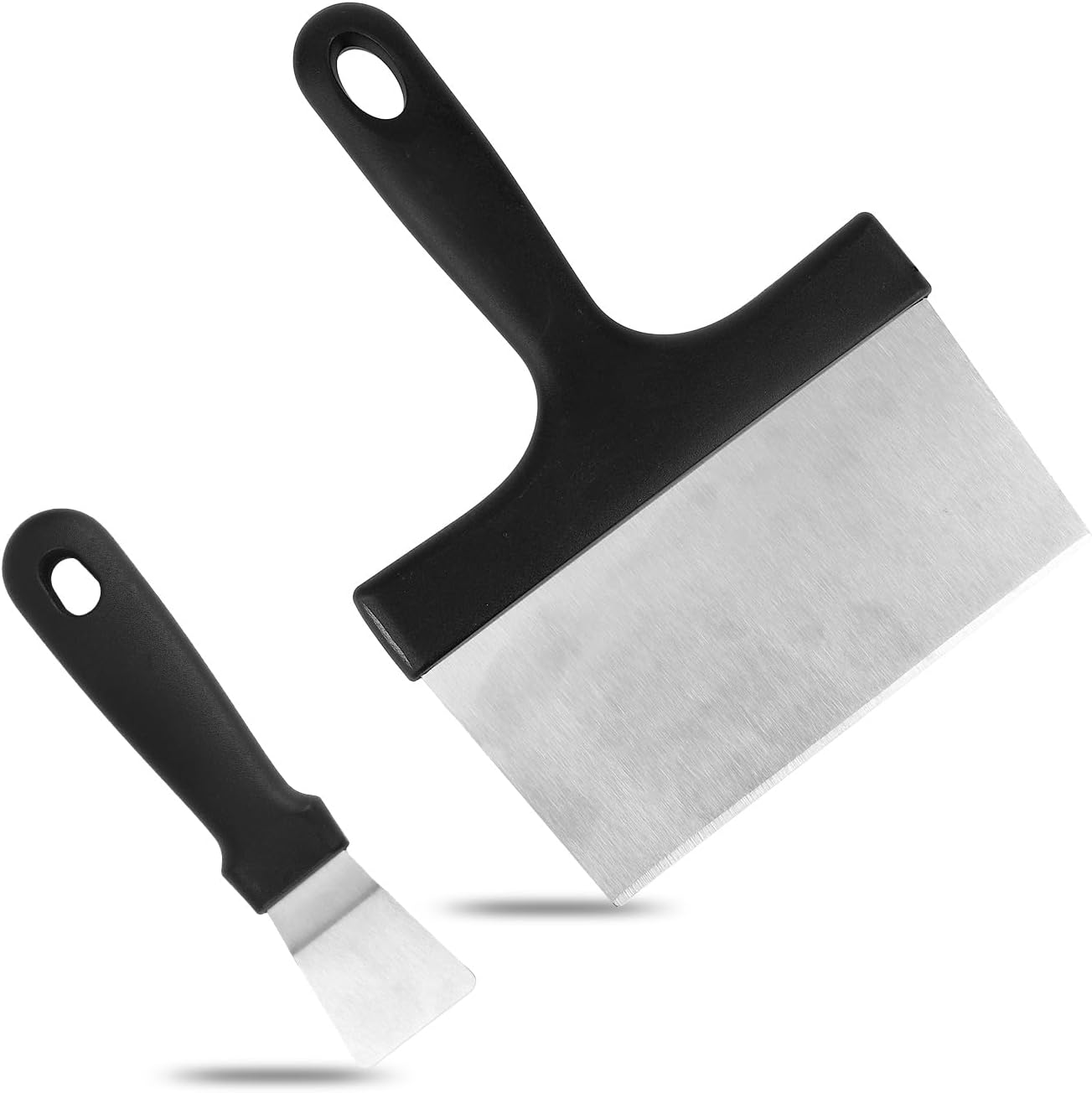 Amazon.com : NQEUEPN 2pcs Heavy-Duty Griddle Scraper, Stainless Steel ...